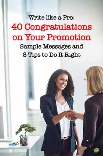 40 Congratulations on Your Promotion Sample Messages