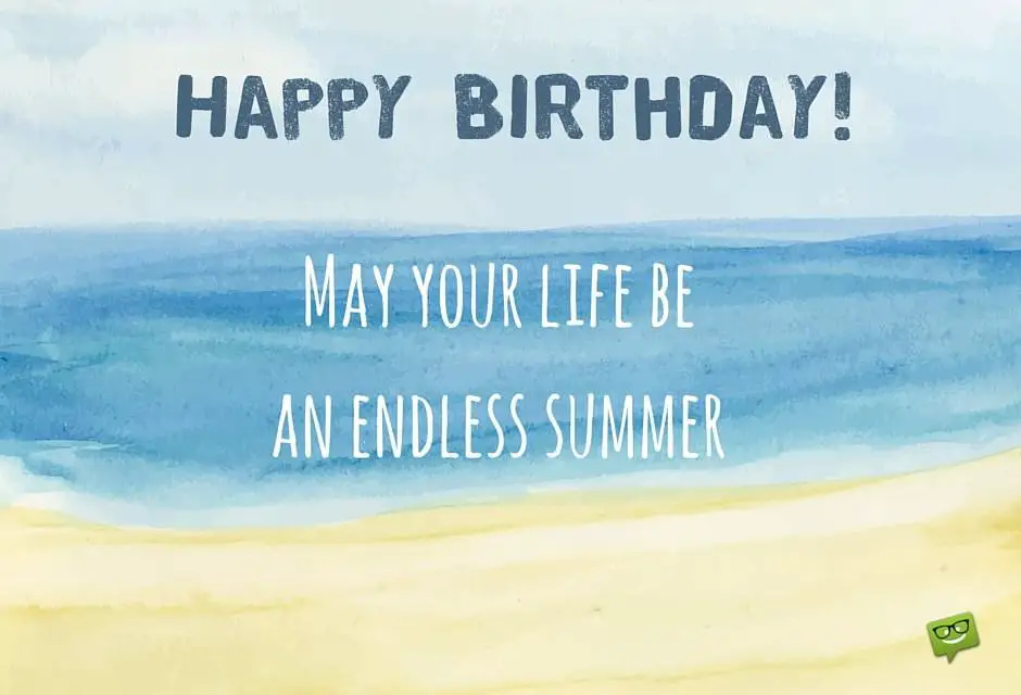 Summer Happy Birthday Friend